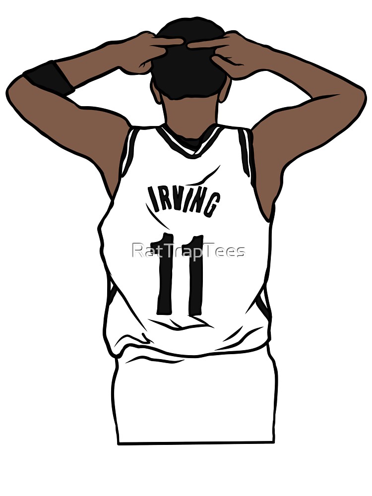 "Kyrie Irving Double Middle Finger" Kids T-Shirt for Sale by ...