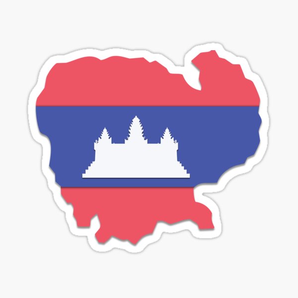"Cambodia" Sticker for Sale by FlatFlags | Redbubble