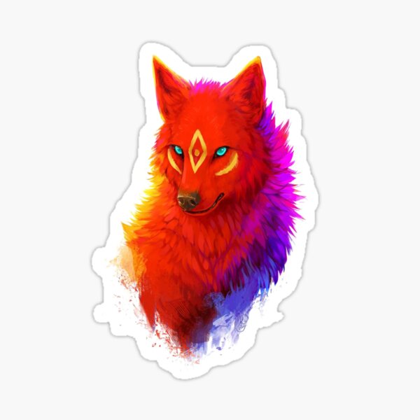 "Wolf Illustration | Art" Sticker by Designs-Nifty | Redbubble