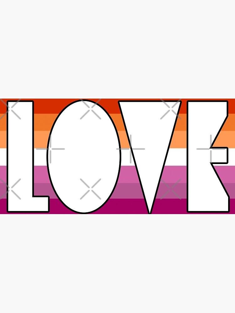 Love Lesbian Pride Flag Poster For Sale By Attahshoppe Redbubble