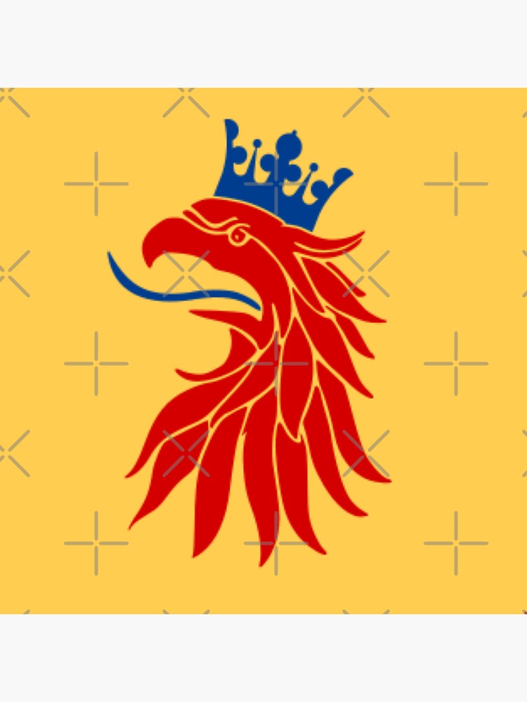 "The official flag of Skåne (Scania)" Sticker by MUS1993D | Redbubble