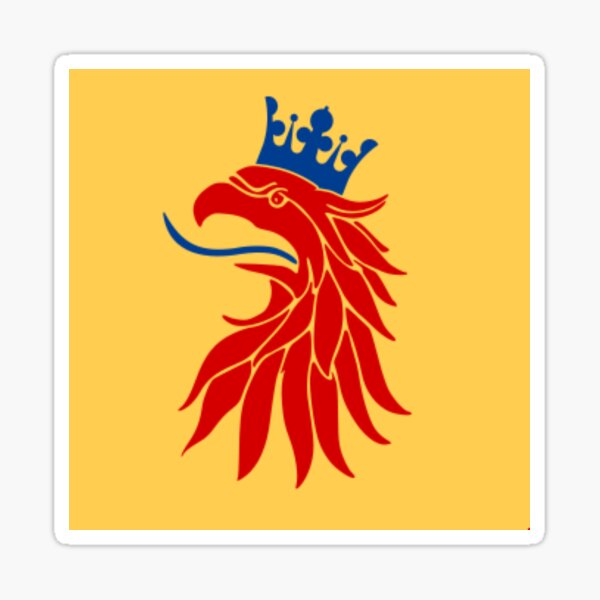 "The official flag of Skåne (Scania)" Sticker by MUS1993D | Redbubble