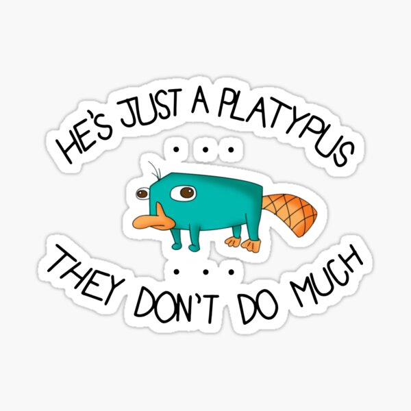 "PERRY THE PLATYPUS" Sticker by DahliaSchumm | Redbubble