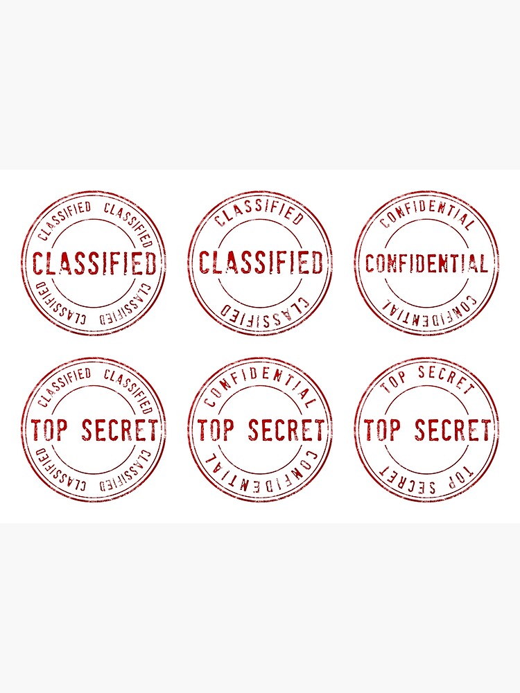 "Top secret confidential classified stickers" Poster for Sale by unkboy ...