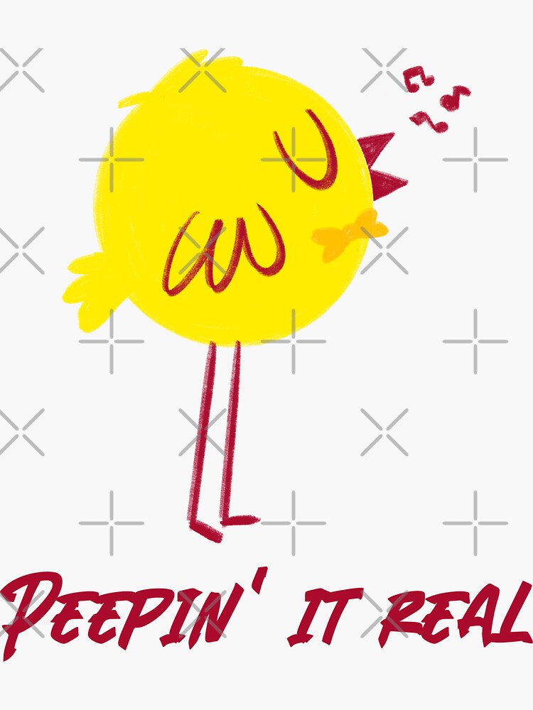 "Peepin It Real. Cute Cool Hip-Hop Bird" Sticker by Rebel-Design ...