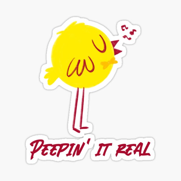 "Peepin It Real. Cute Cool Hip-Hop Bird" Sticker by Rebel-Design ...