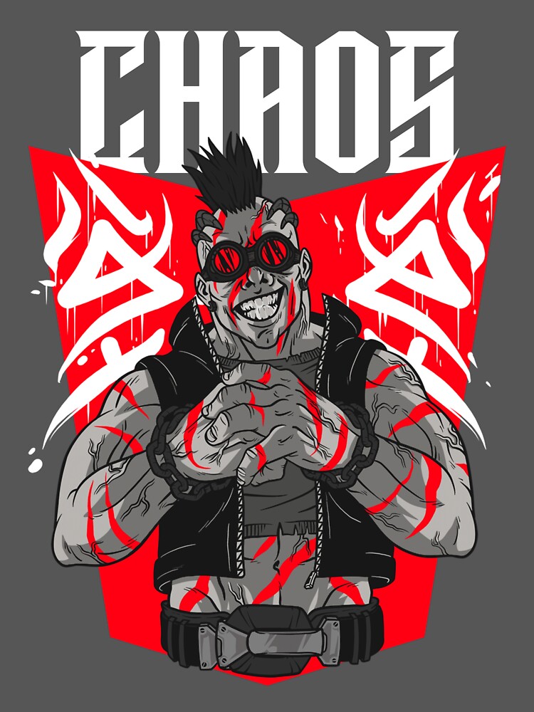 Pegatina «Cyberpunk Anime Street Fighter Punk Ilustración» de ...