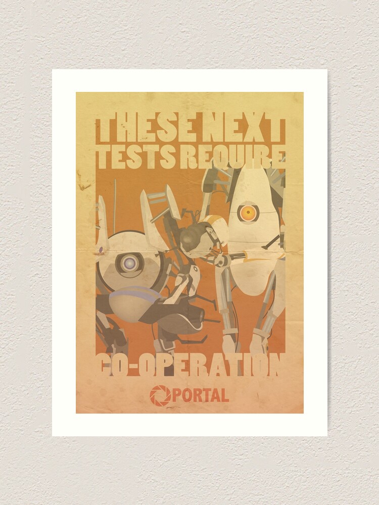 "Portal Propaganda Poster - ATLAS & P-Body Portal 2" Art Print by ...