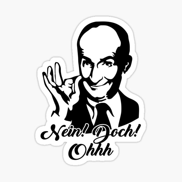 "Nein Doch Ohh - Louis De Funes" Sticker by skolldz | Redbubble