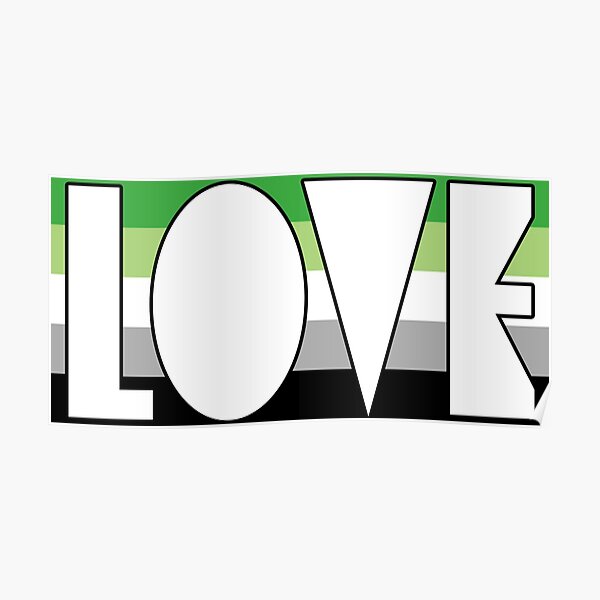 "LOVE Aromantic Pride-Flag" Poster for Sale by AttahShoppe | Redbubble