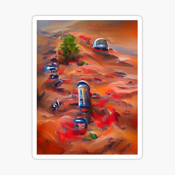 "The Mars Colonization " Sticker by LABAZA | Redbubble