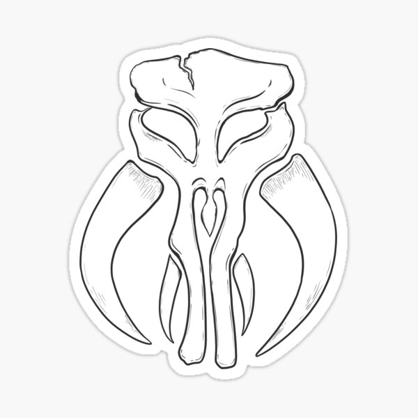 "Mandalorian Mythosaur" Sticker for Sale by -Senaar- | Redbubble