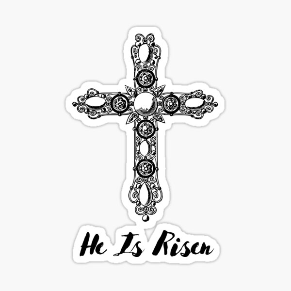 "He Is Risen" Sticker for Sale by ministryofart | Redbubble