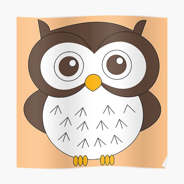 "Mr Hoot Brown And White Owl Digital Art | Melanie Jensen Illustrations ...