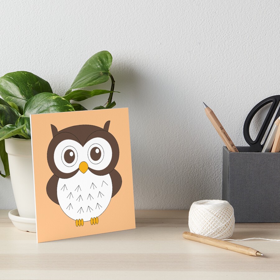 "Mr Hoot Brown And White Owl Digital Art | Melanie Jensen Illustrations ...