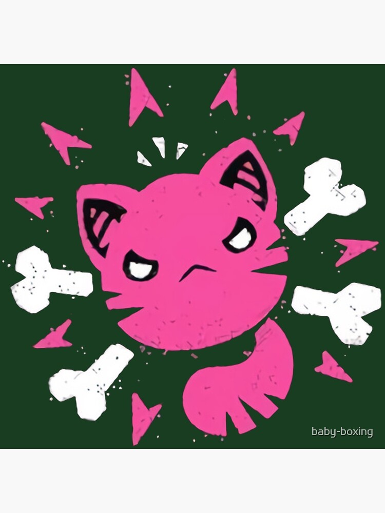 "Pink Cat Angry Game Tabby" Poster for Sale by baby-boxing | Redbubble