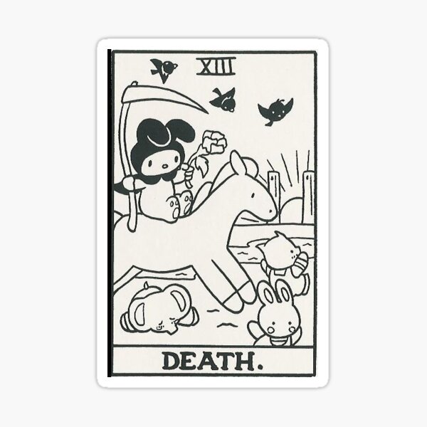 "death card " Sticker by babybummy | Redbubble