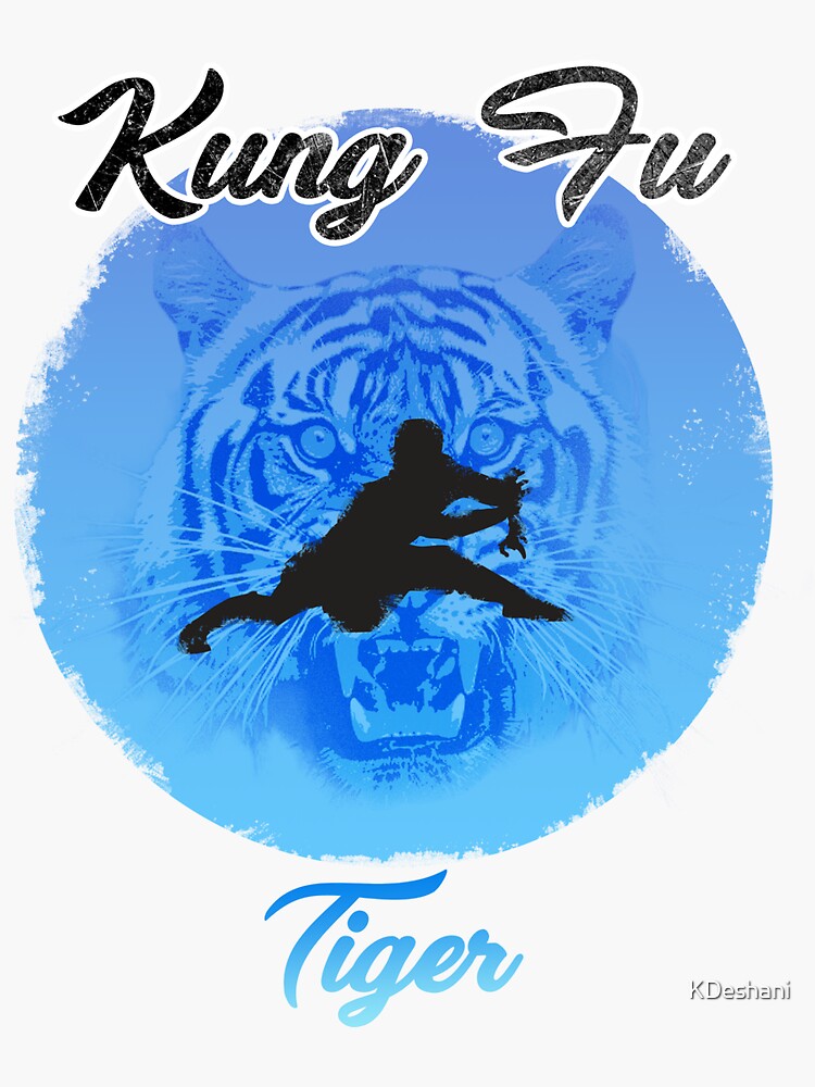 "Kung Fu Tiger Fighter" Sticker by KDeshani | Redbubble