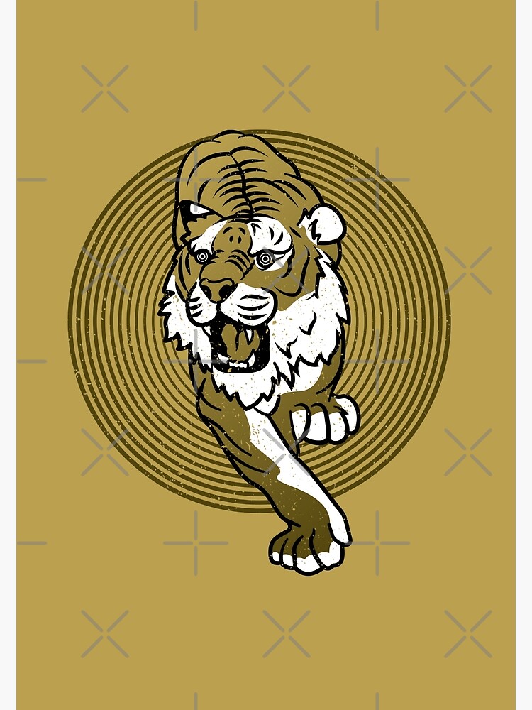 "Golden Tiger. Hypnotic Tiger Tropical Cat" Poster by Rebel-Design ...