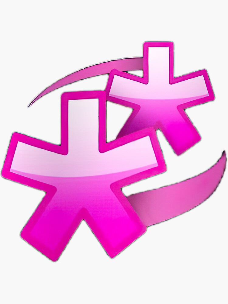 "Two Pink Asterisk Logo Ken Carson Opium" Sticker for Sale by bxv3 ...