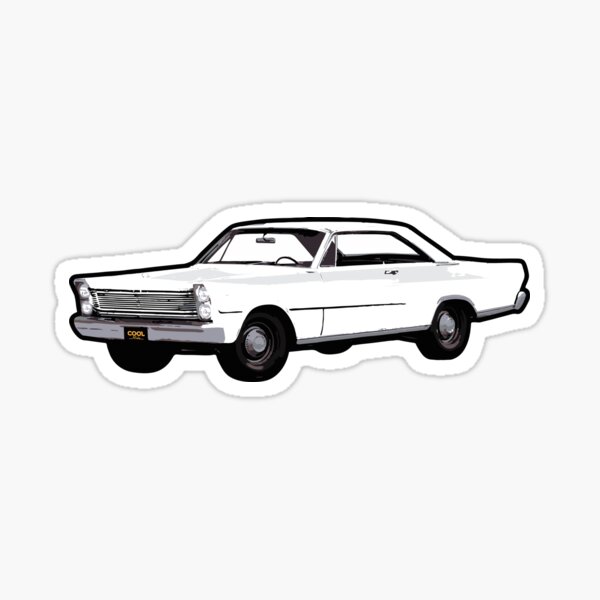 "White 1965 FG" Sticker by CoolRide | Redbubble