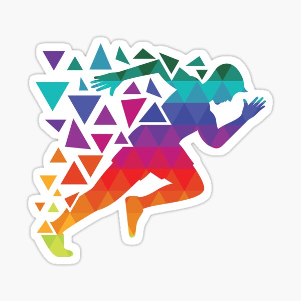 "runner" Sticker by dora-design | Redbubble