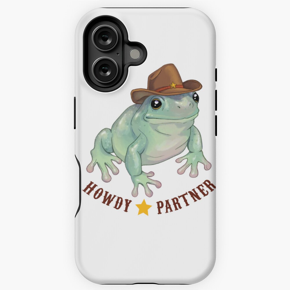 "Howdy Partner Cowboy Frog" Sticker for Sale by eleary | Redbubble