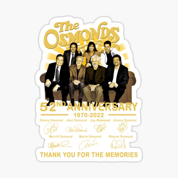 "Funny 52nd Anniversary 1970 2022 The Osmonds American Family Music ...