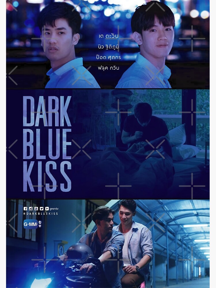 "Dark Blue Kiss" Sticker by sengdokkarepke | Redbubble