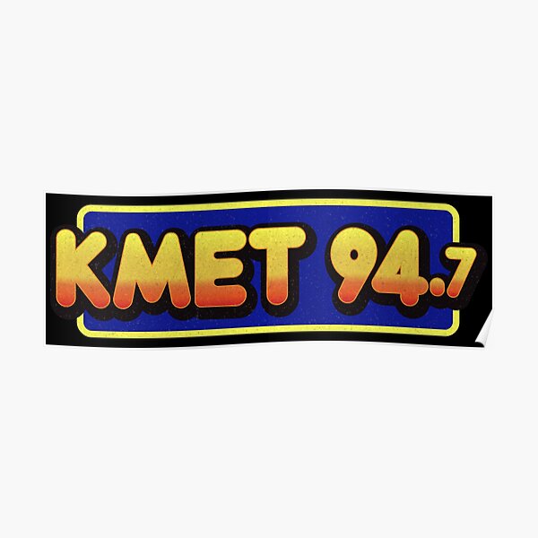"KMET Los Angeles FM Radio Station 80s Classic Bumber Sticker Logo ...