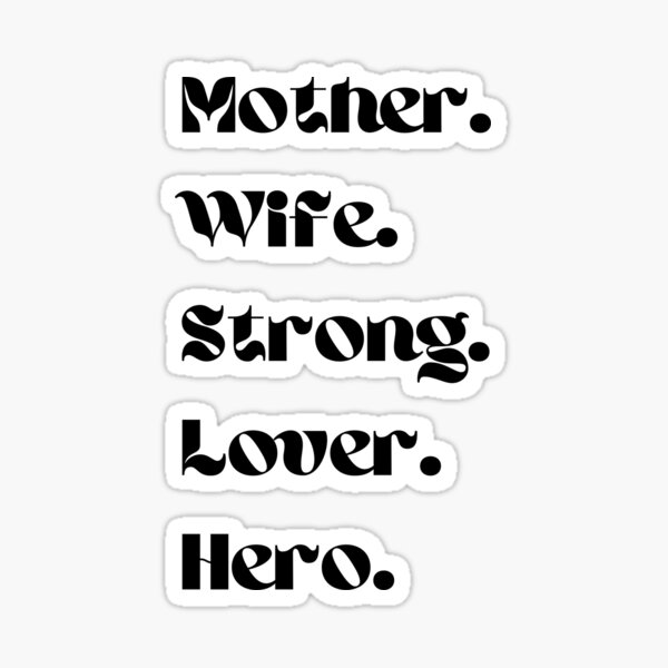 "Mother Wife" Sticker by Sarah-Lively | Redbubble