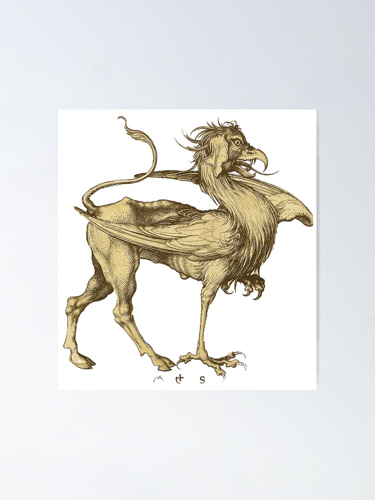 "Griffin Dragon German Medieval Artwork" Poster for Sale by ...