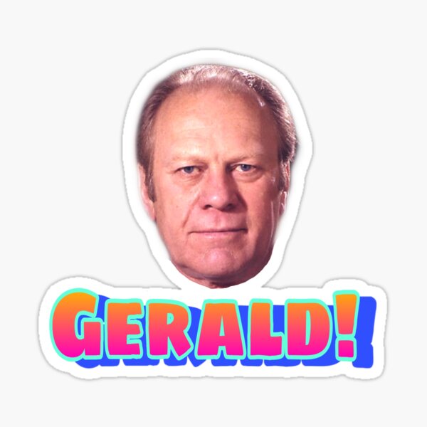 "Vaporwave Gerald Ford" Sticker by PeachMillk | Redbubble