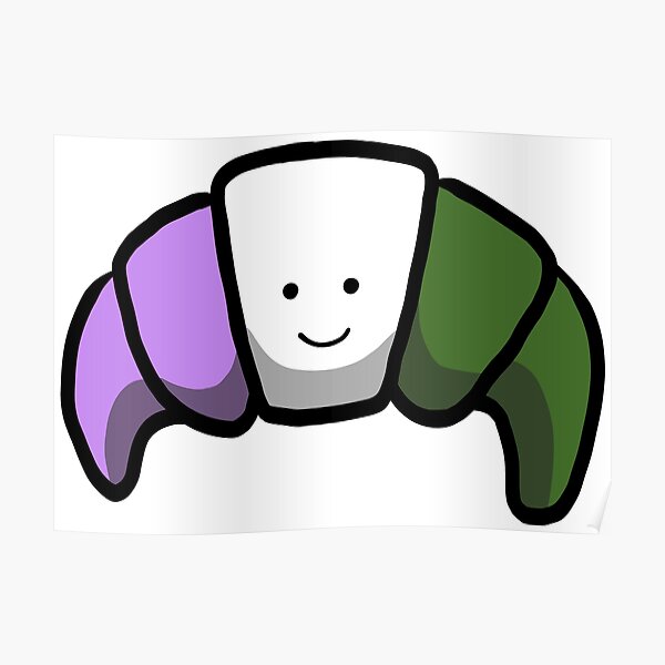 "Happy Genderqueer Pride Croissant" Poster for Sale by nailbitingwrite ...
