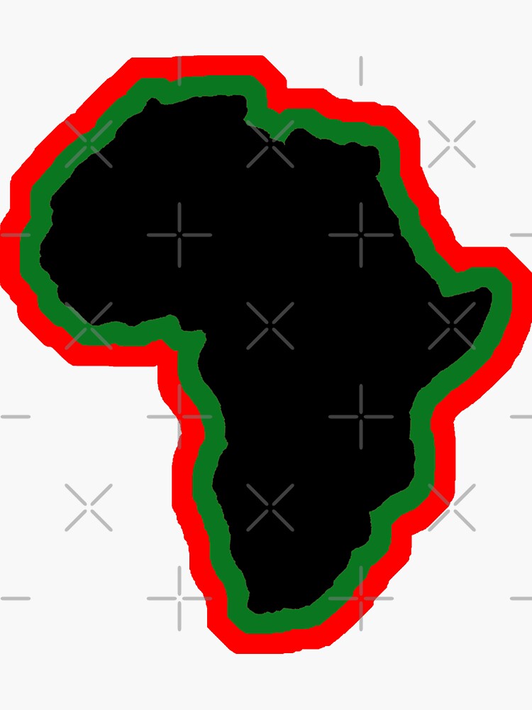 "PAN AFRICA" Sticker by DiasporaDazed | Redbubble