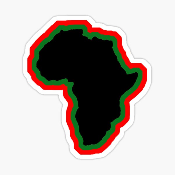 "PAN AFRICA" Sticker by DiasporaDazed | Redbubble