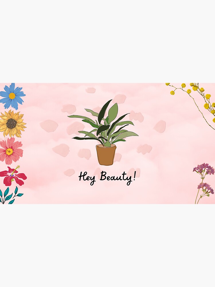 "Hey Beauty!" Sticker by Redtouch | Redbubble