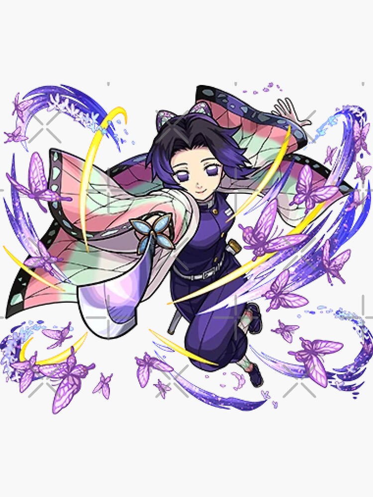 "Shinobu Kocho (Demon Slayer)" Sticker by GrisArt | Redbubble