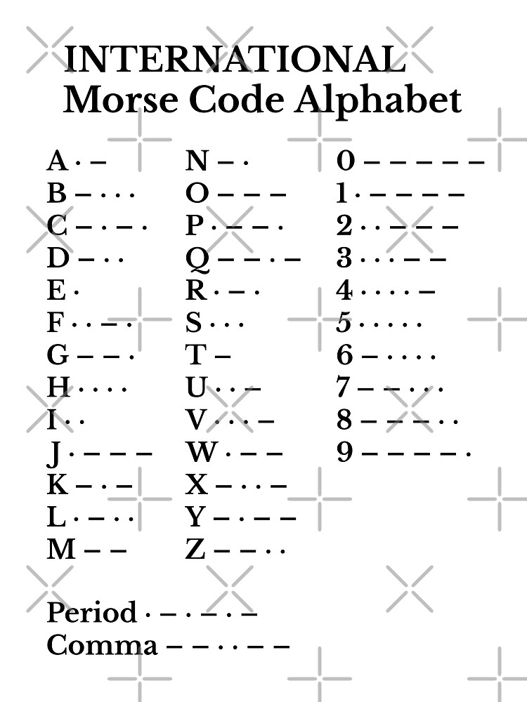"Morse Code Alphabet" Poster for Sale by keilamariadesig | Redbubble