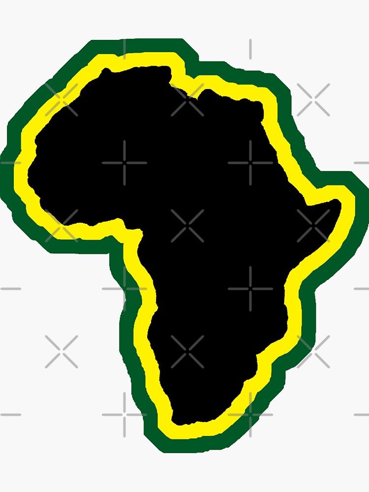 "PAN AFRICA" Sticker by DiasporaDazed | Redbubble