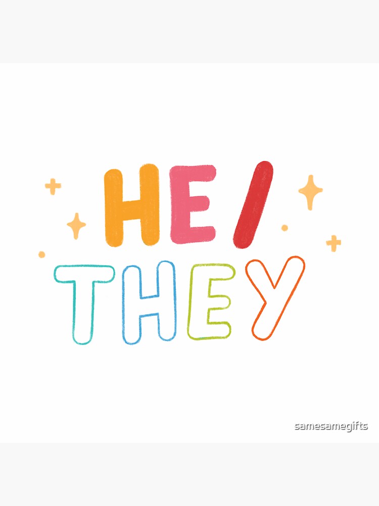 "Sam | He/They Pronoun | Badges | Stickers | Magnets" Sticker by ...