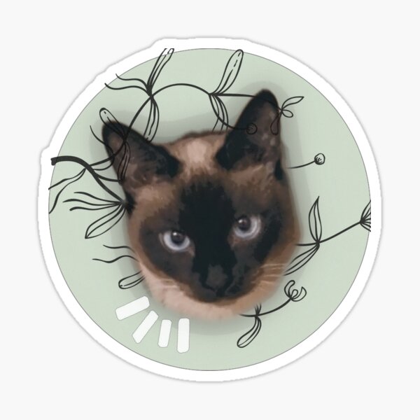 "Fluffy Cat" Sticker by warlet | Redbubble