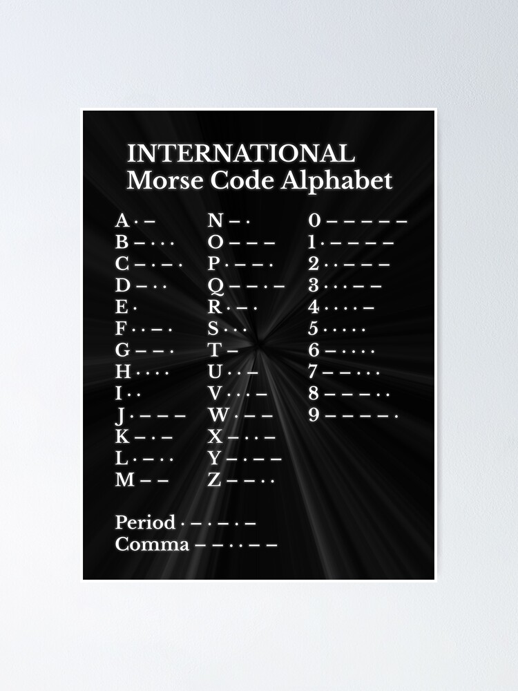 "Morse Code Alphabet" Poster for Sale by keilamariadesig | Redbubble