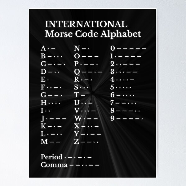 "Morse Code Alphabet" Poster for Sale by keilamariadesig | Redbubble