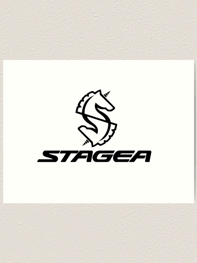 "Stagea Black Logo" Art Print for Sale by Jez Boosted | Redbubble