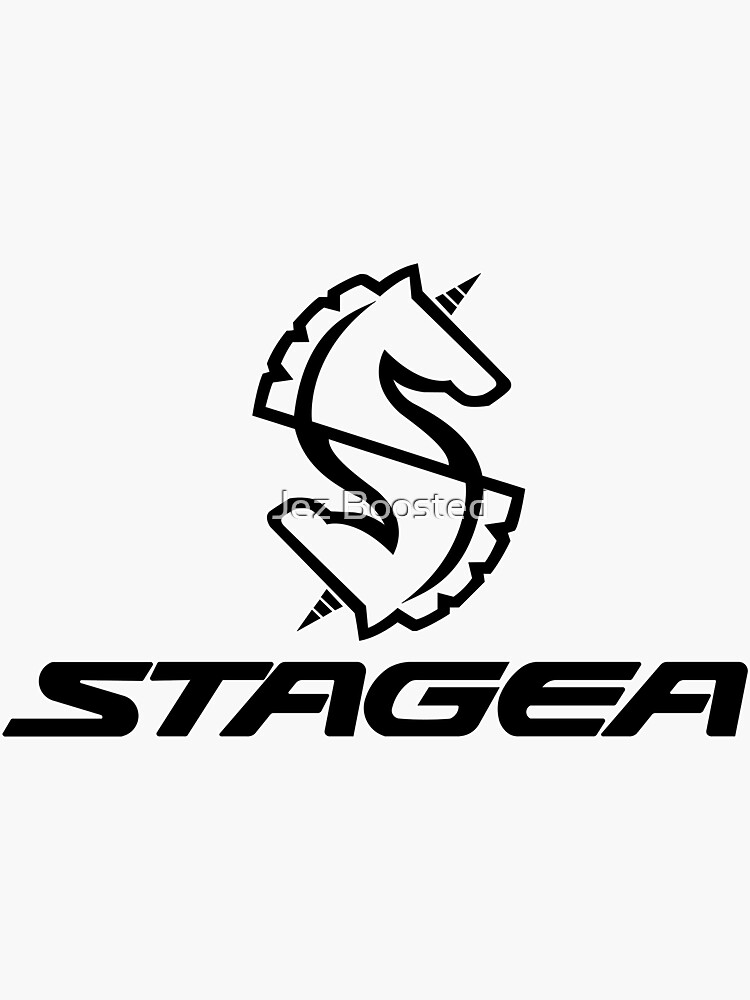"Stagea Black Logo" Sticker for Sale by jezboosted | Redbubble