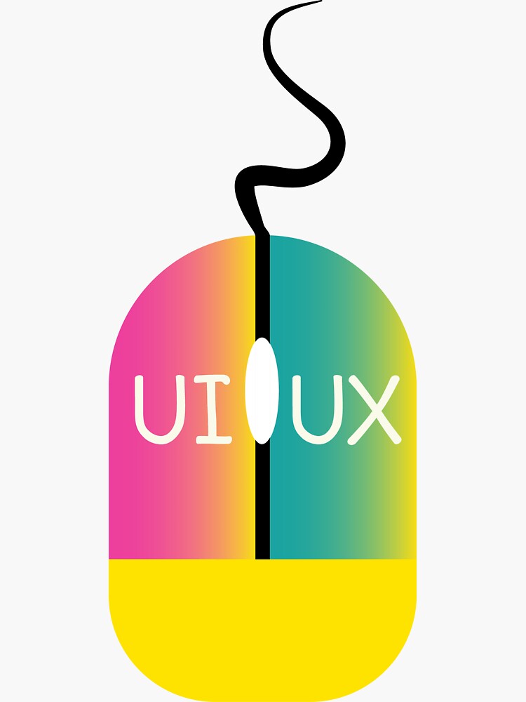 "Colorful mouse ui ux" Sticker by SpaceUIUX | Redbubble