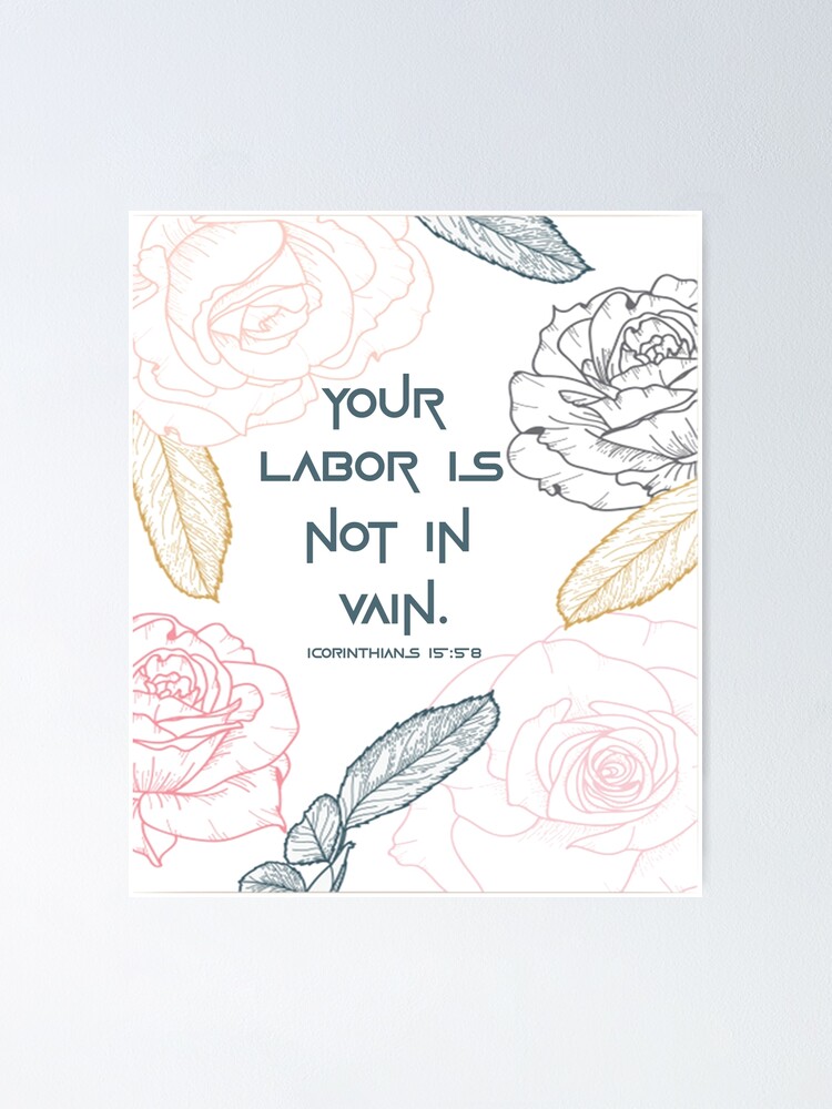 "1 Corinthians 15:58 spiral notebook" Poster for Sale by crafts-gift ...
