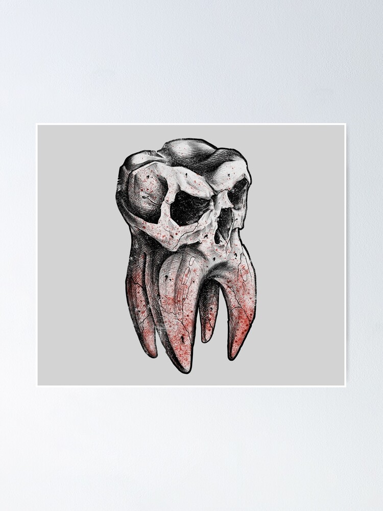 "evil tooth brutal drawing" Poster for Sale by voron1 | Redbubble