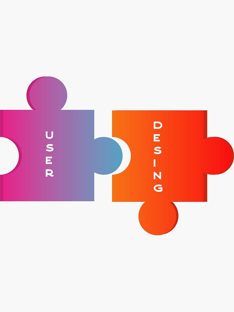 "Colorful puzzle ui ux" Sticker by SpaceUIUX | Redbubble